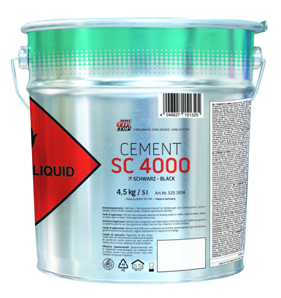 CEMENT SC 4000 (chc-free) black. 4.5 kg (5 l) - Ulinco Vulctech